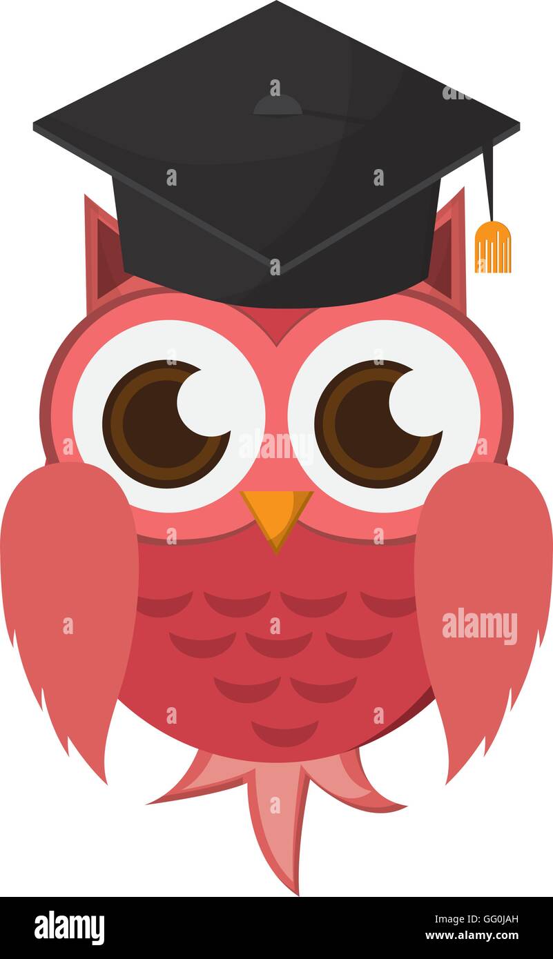 owl cartoon with graduation cap icon Stock Vector Image & Art - Alamy