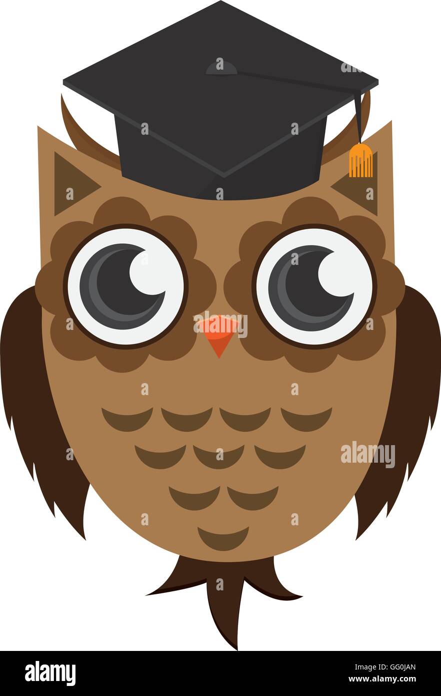 owl cartoon with graduation cap icon Stock Vector Image & Art - Alamy