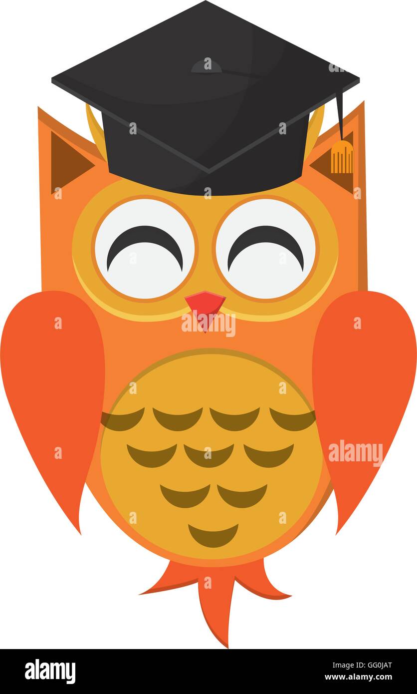 owl cartoon with graduation cap icon Stock Vector Image & Art - Alamy