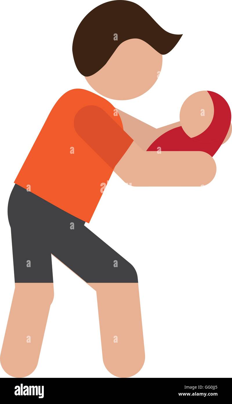 Man carrying baby icon hi-res stock photography and images - Alamy