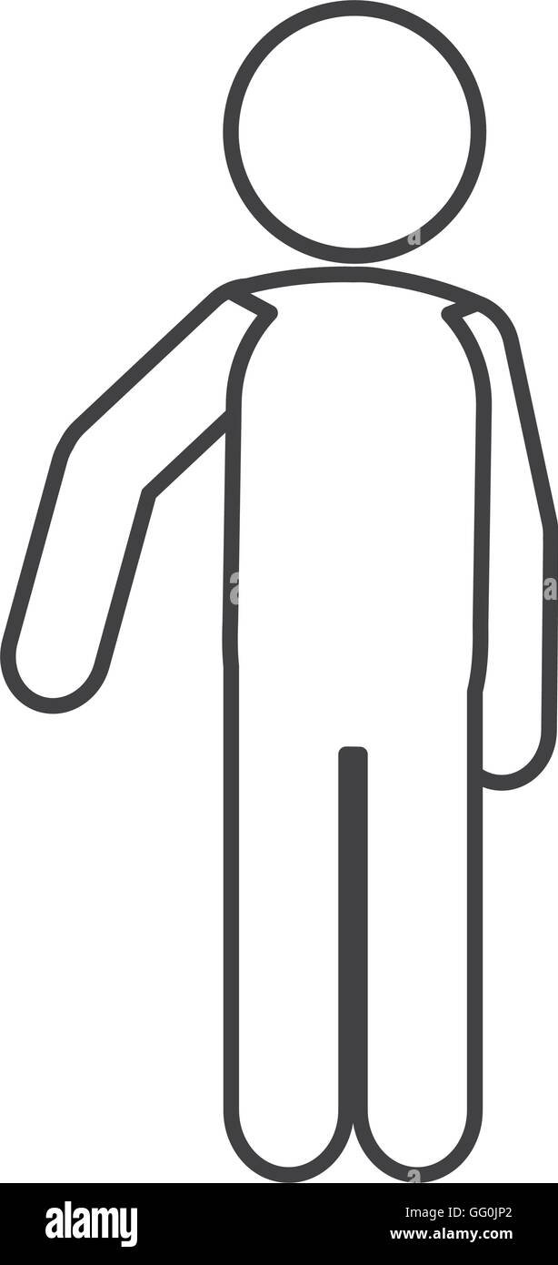 Exit sign man standing Black and White Stock Photos & Images - Alamy