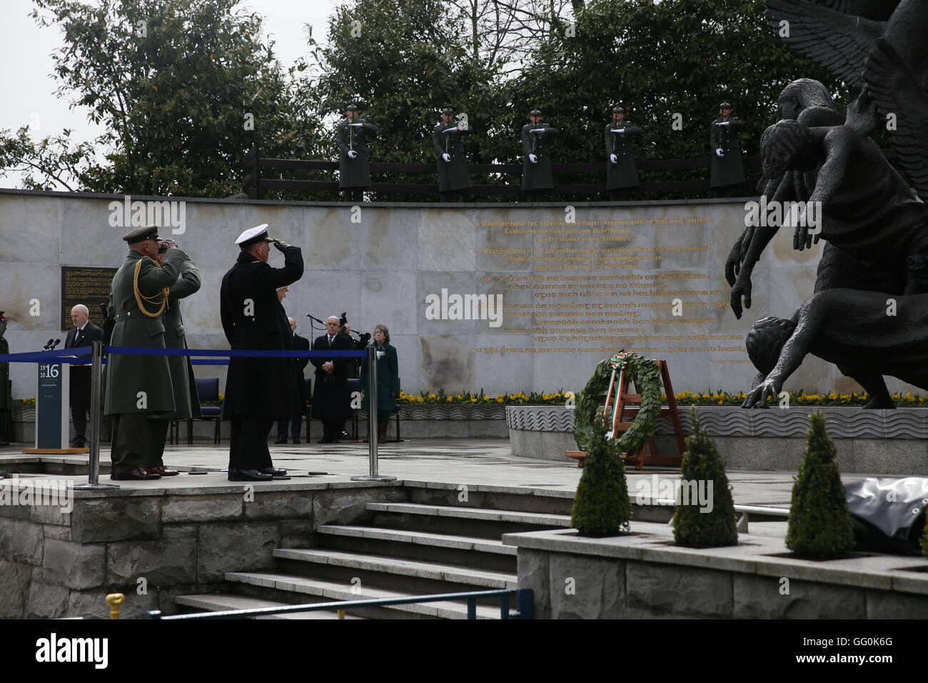 A remembrance ceremony for all those who died during the events of 1916 ...