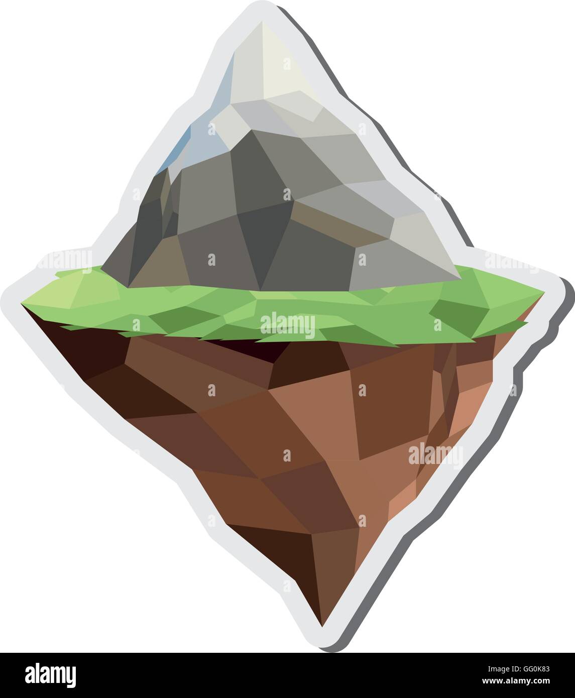 floating piece of land icon Stock Vector Image & Art - Alamy