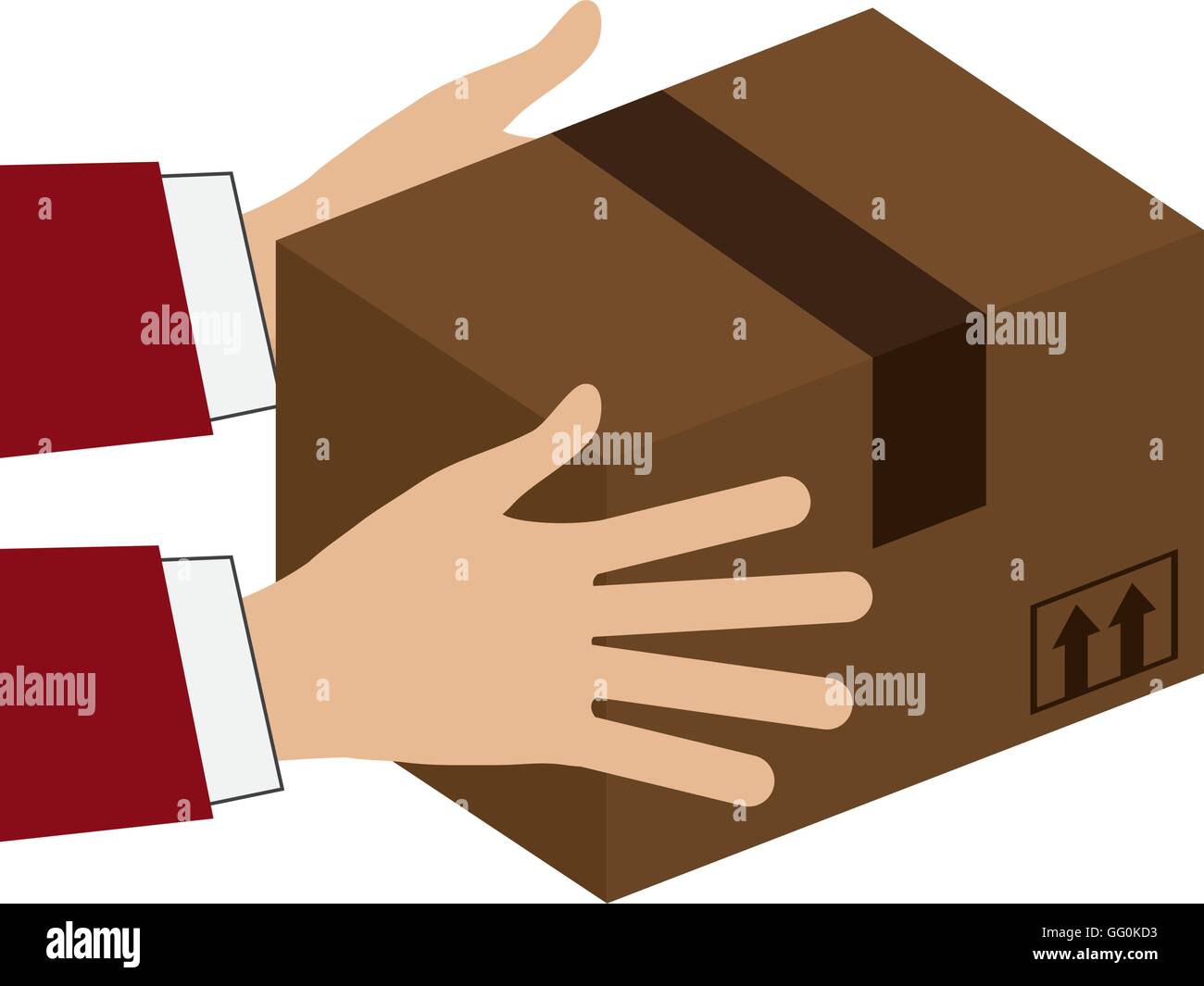 hands holding cardboard box icon Stock Vector Image & Art - Alamy