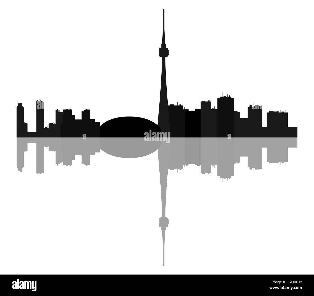 Toronto city skyline silhouette background Cut Out Stock Images ...