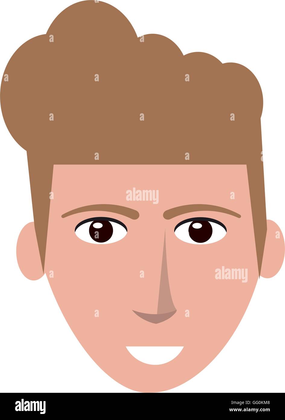 single man with curly hair icon Stock Vector Image & Art - Alamy