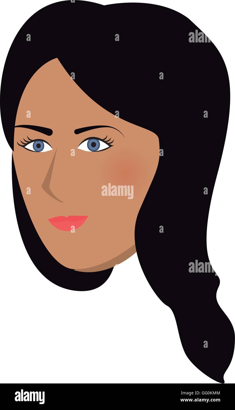 single woman with long hair icon Stock Vector Image & Art - Alamy