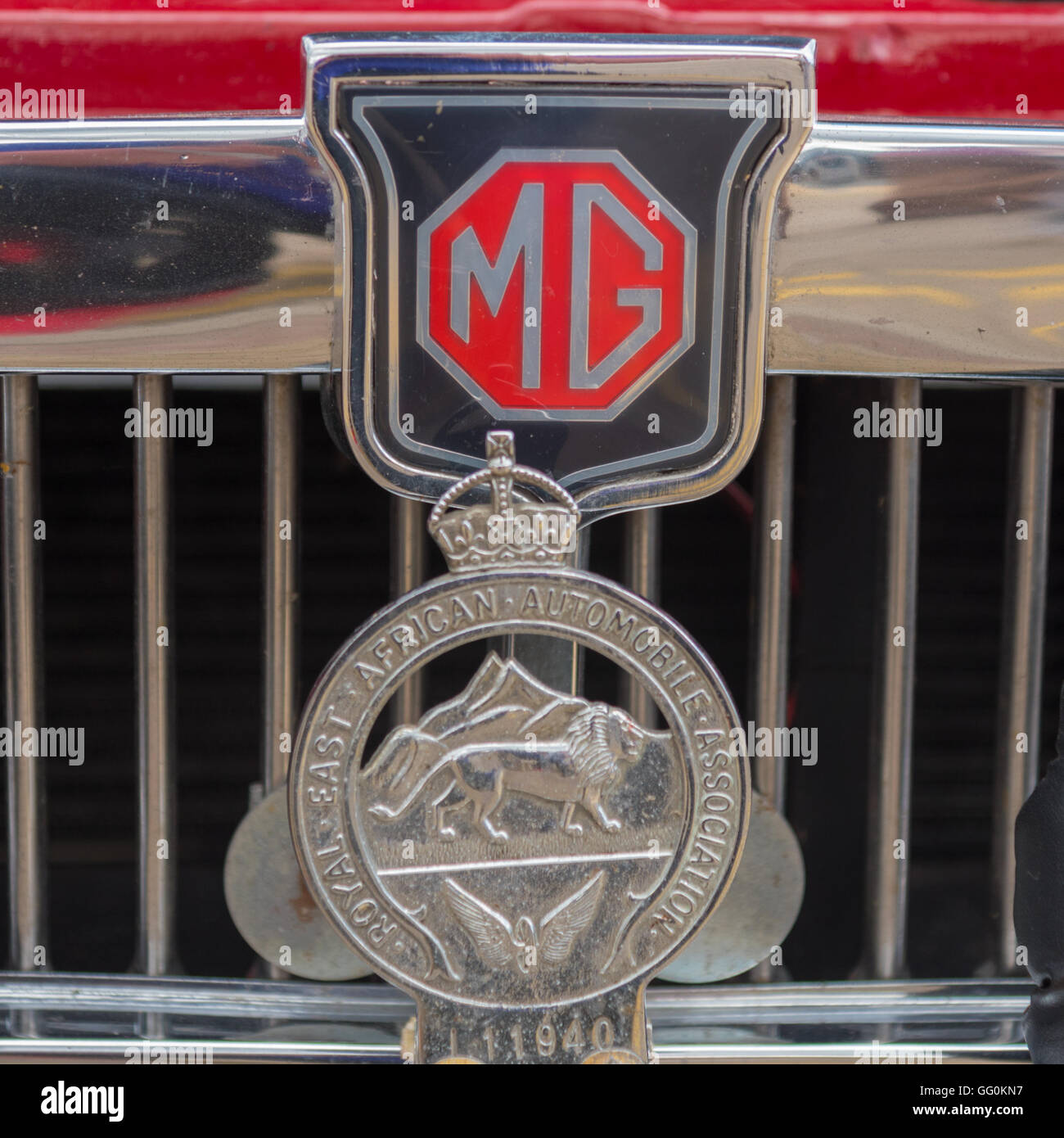 Classic MG badge Stock Photo - Alamy