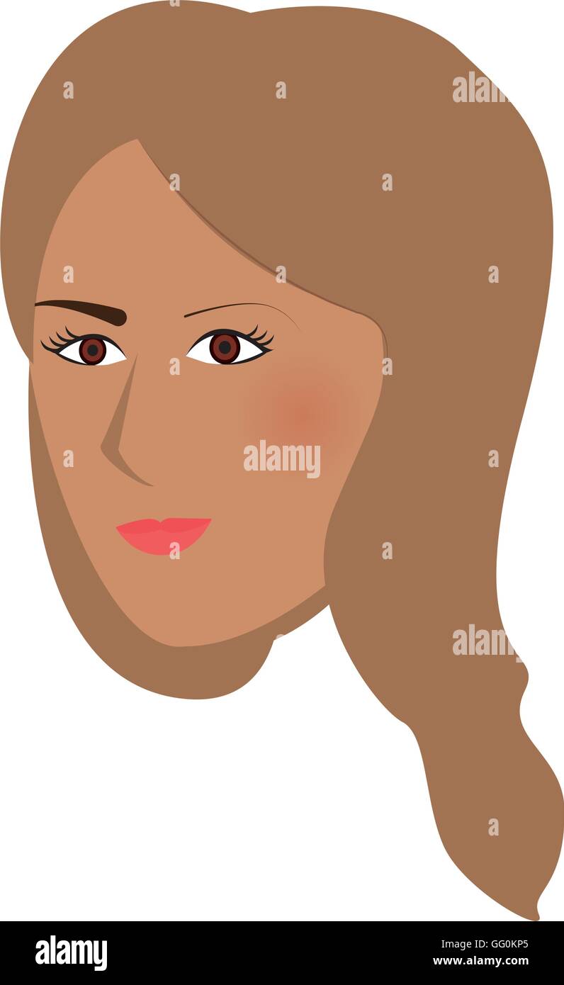 single woman with long hair icon Stock Vector Image & Art - Alamy