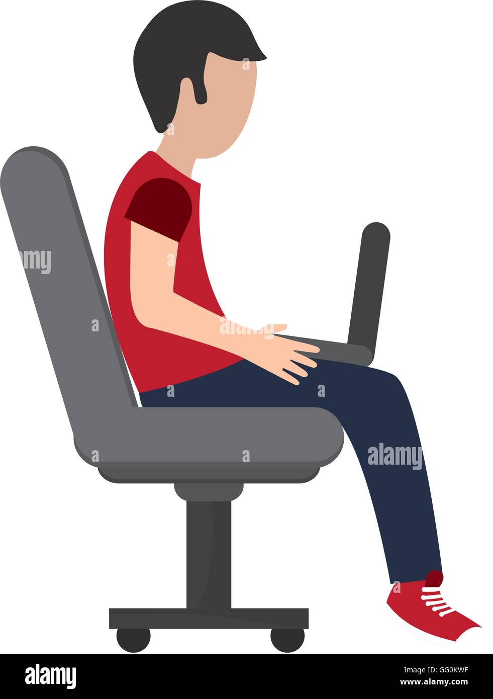 Standing icon chair sitting vector Stock Vector Images - Alamy