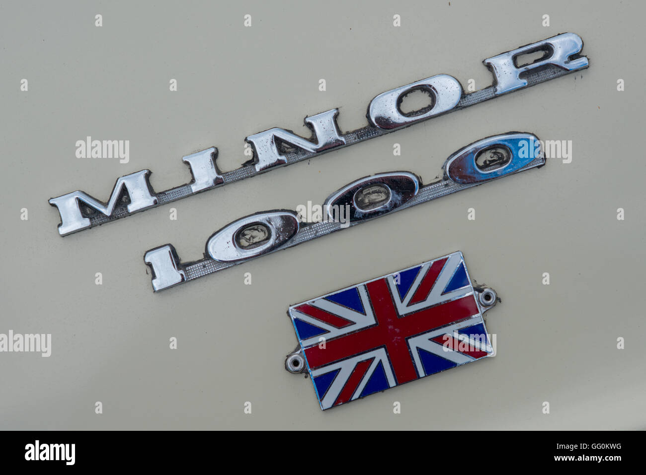 Morris minor badge Stock Photo - Alamy
