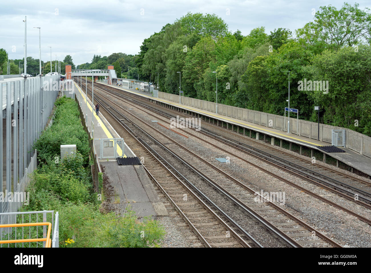 The south western mainline through Fleet station Stock Photo - Alamy
