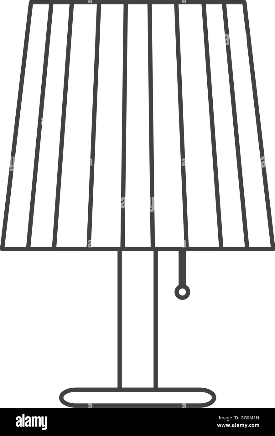 Retro table lamp color Black and White Stock Photos & Images - Alamy