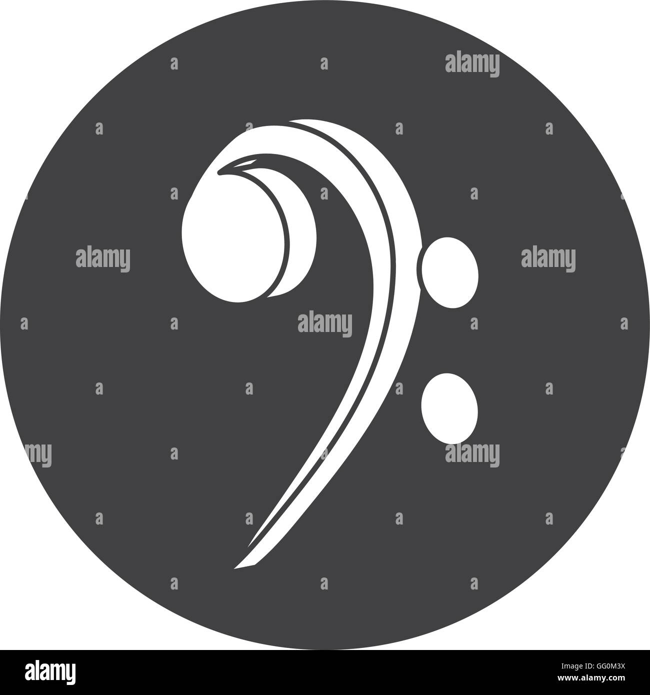 bass clef musical note icon Stock Vector Image & Art - Alamy