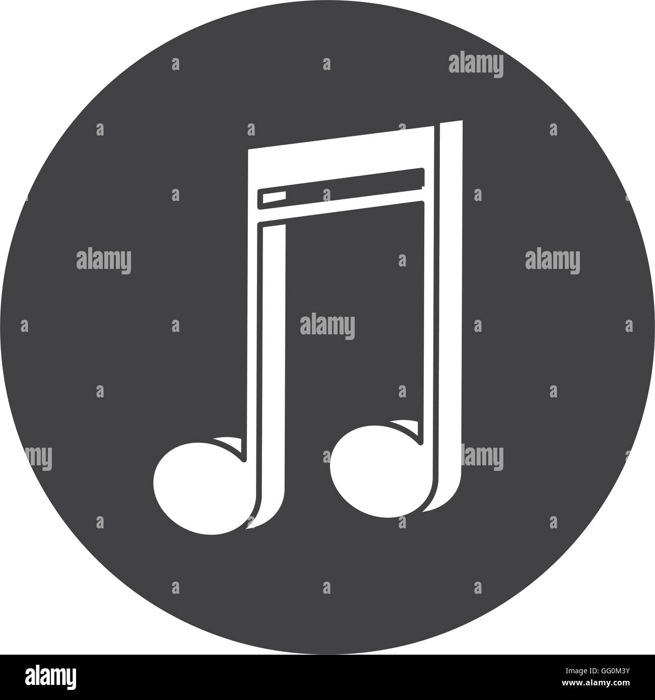 semiquaver musical note icon Stock Vector Image & Art - Alamy