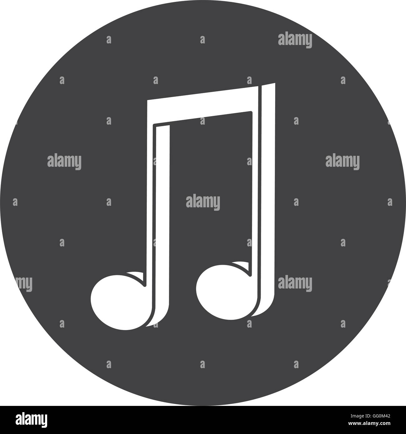 quaver musical note icon Stock Vector Image & Art - Alamy
