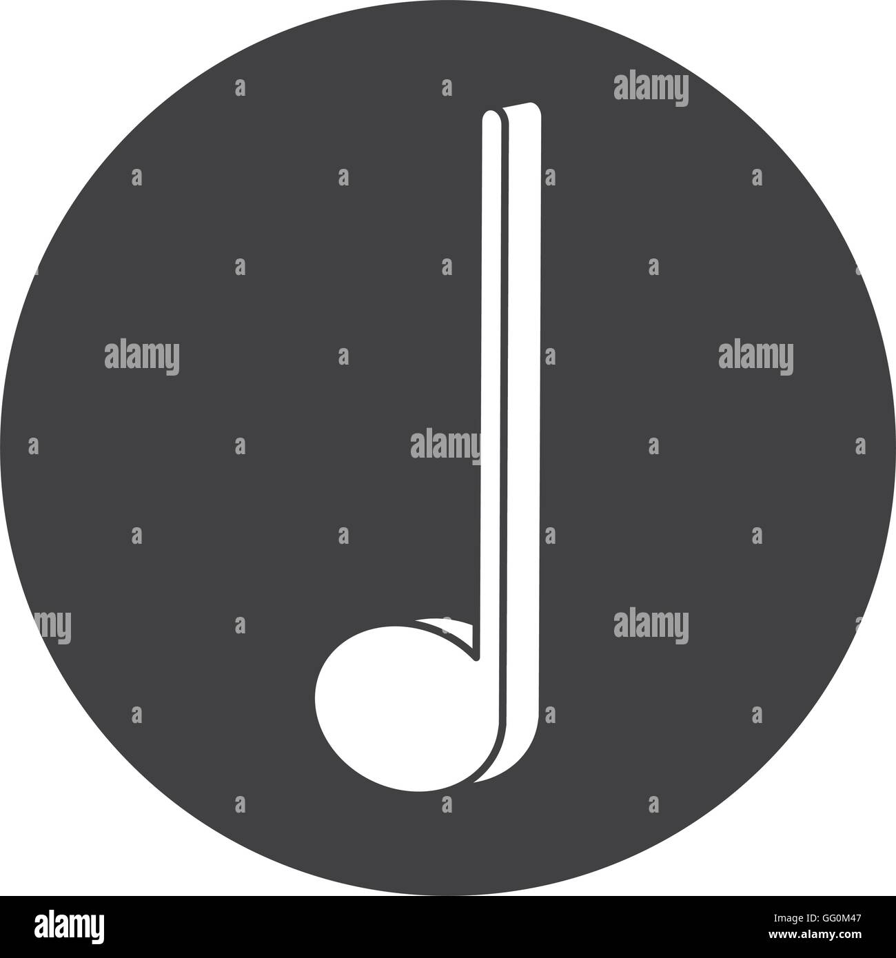 Crotchet note silhouette hi-res stock photography and images - Alamy