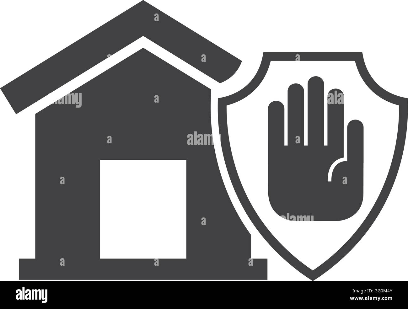 house silhouette insurance icon Stock Vector Image & Art - Alamy
