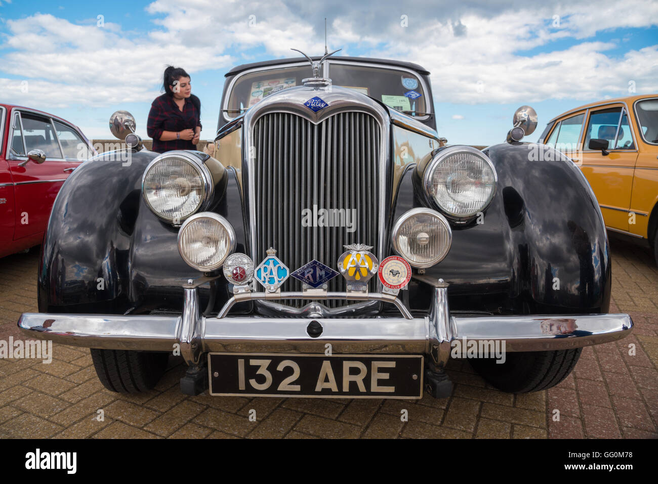 Vintage Riley classic car Stock Photo - Alamy