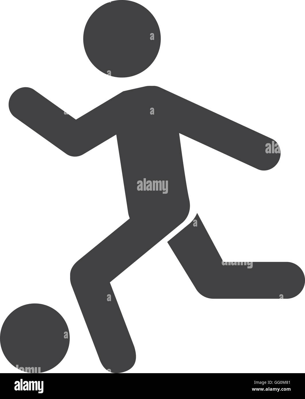 human figure playing soccer icon Stock Vector Image & Art - Alamy