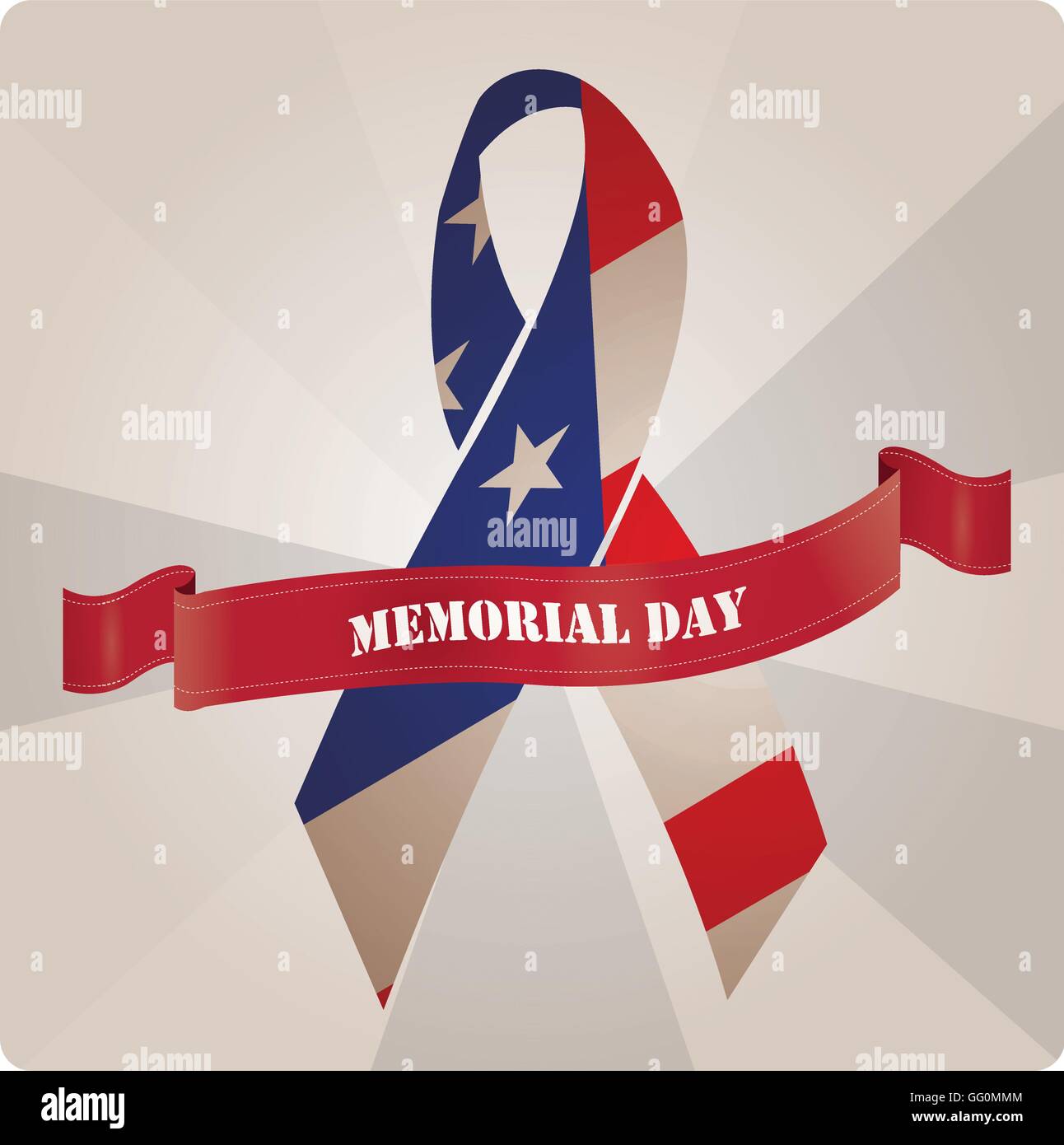 Isolated peace symbol with the american flag and a ribbon with text for ...