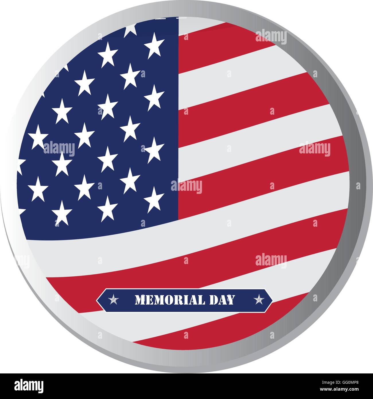 Isolated banner with the american flag and a ribbon with text for ...