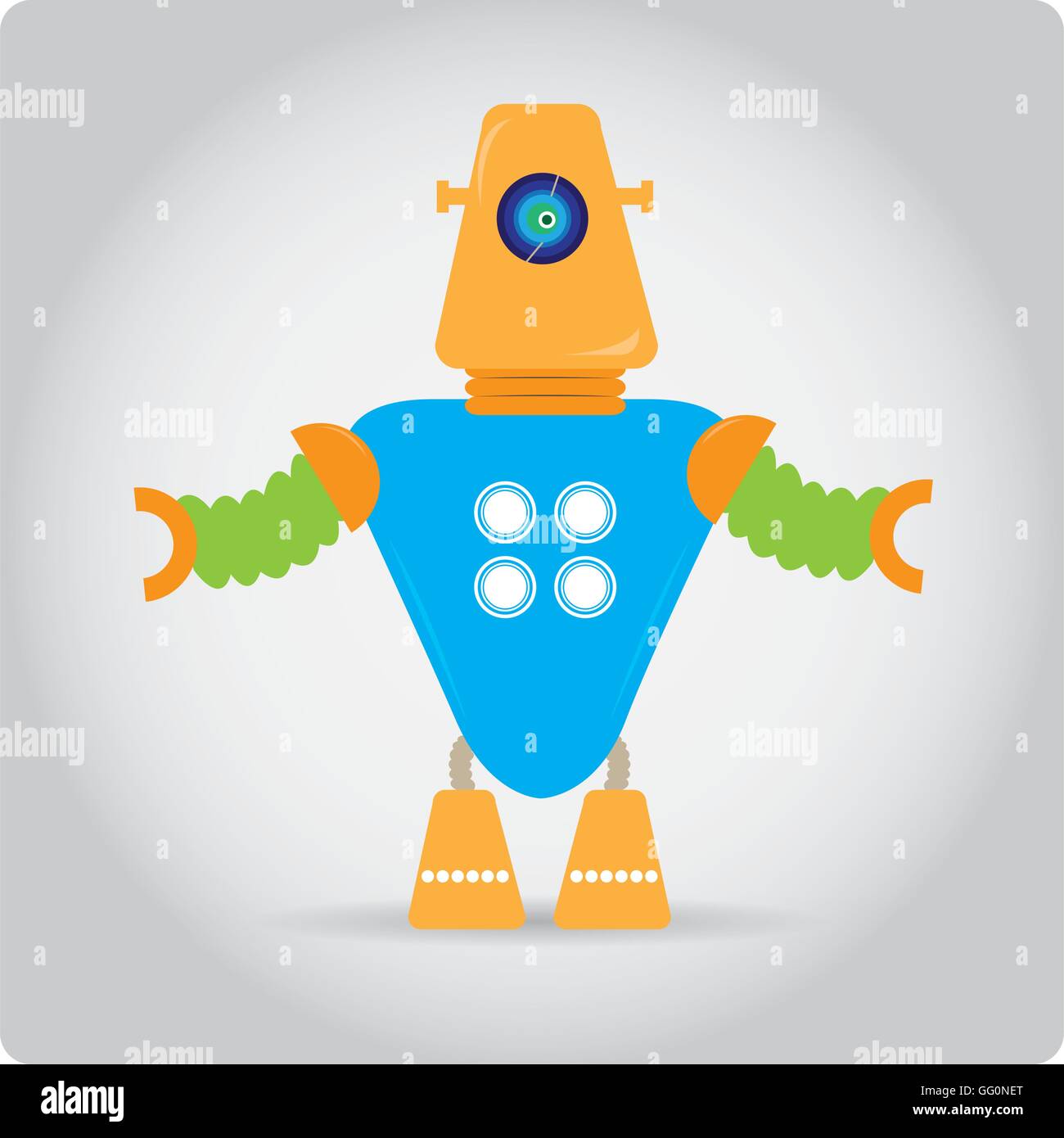 Isolated robot toy on white background, Vector illustration Stock ...