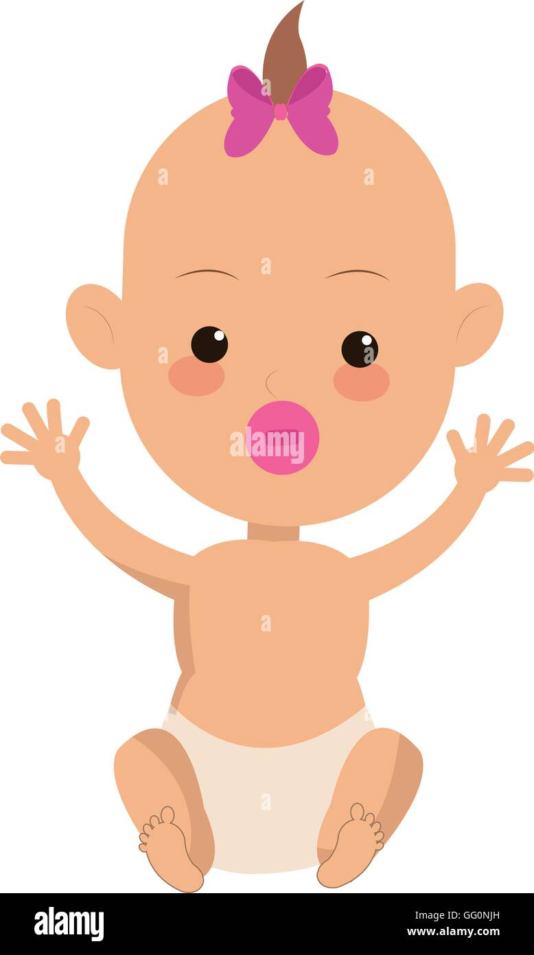 Baby with confidence Stock Vector Images - Alamy