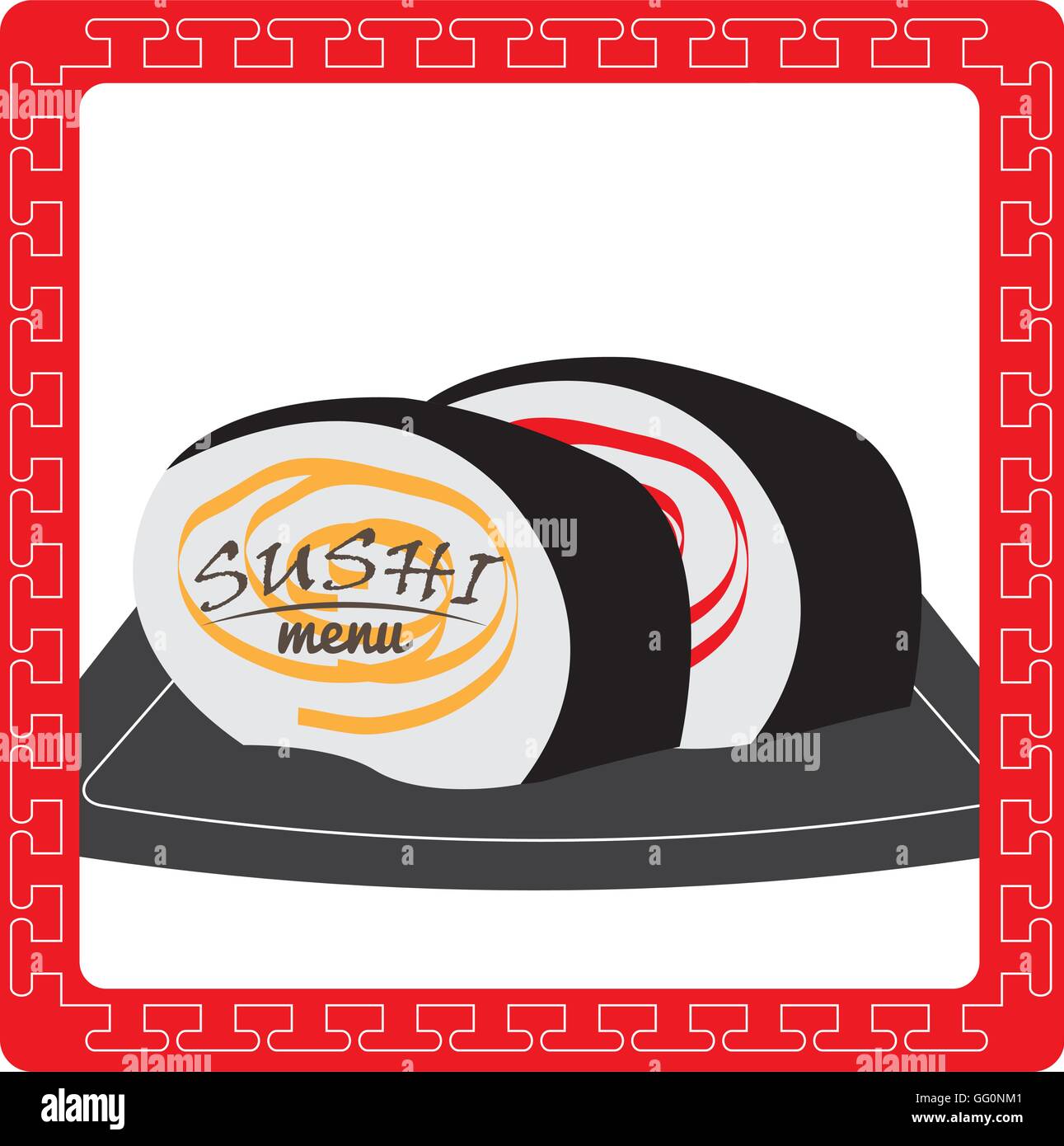 Menu design with sushi and traditional textures Stock Vector Image ...