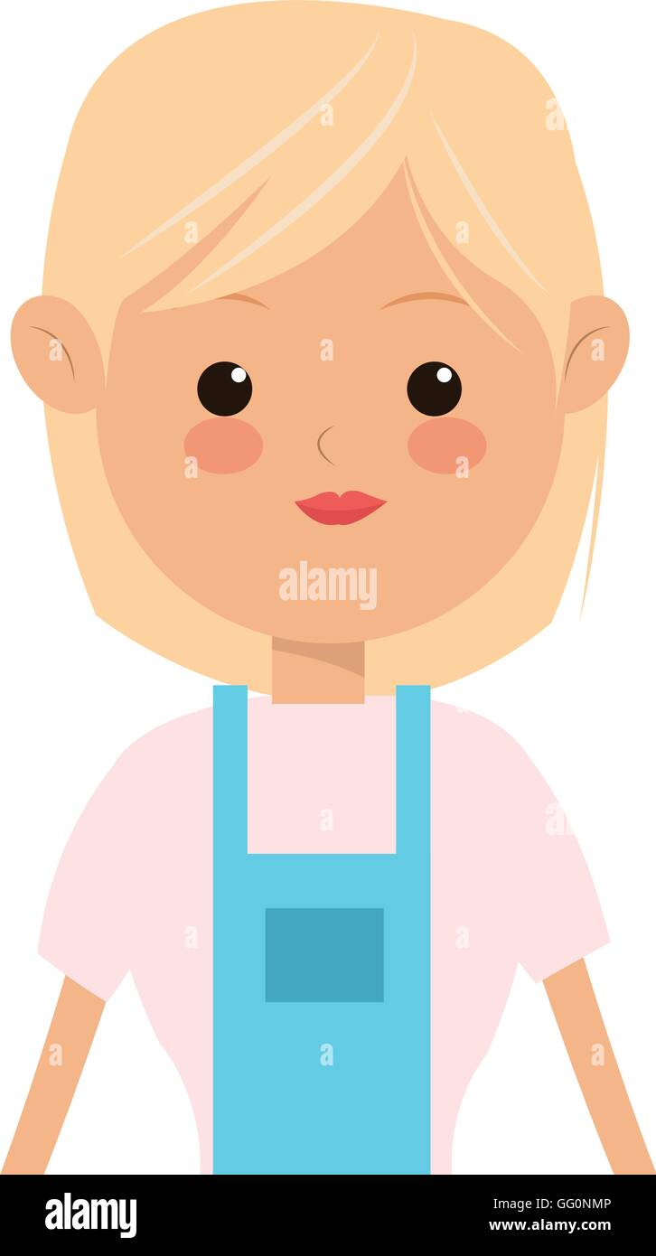 Fashion with apron lady Stock Vector Images - Alamy