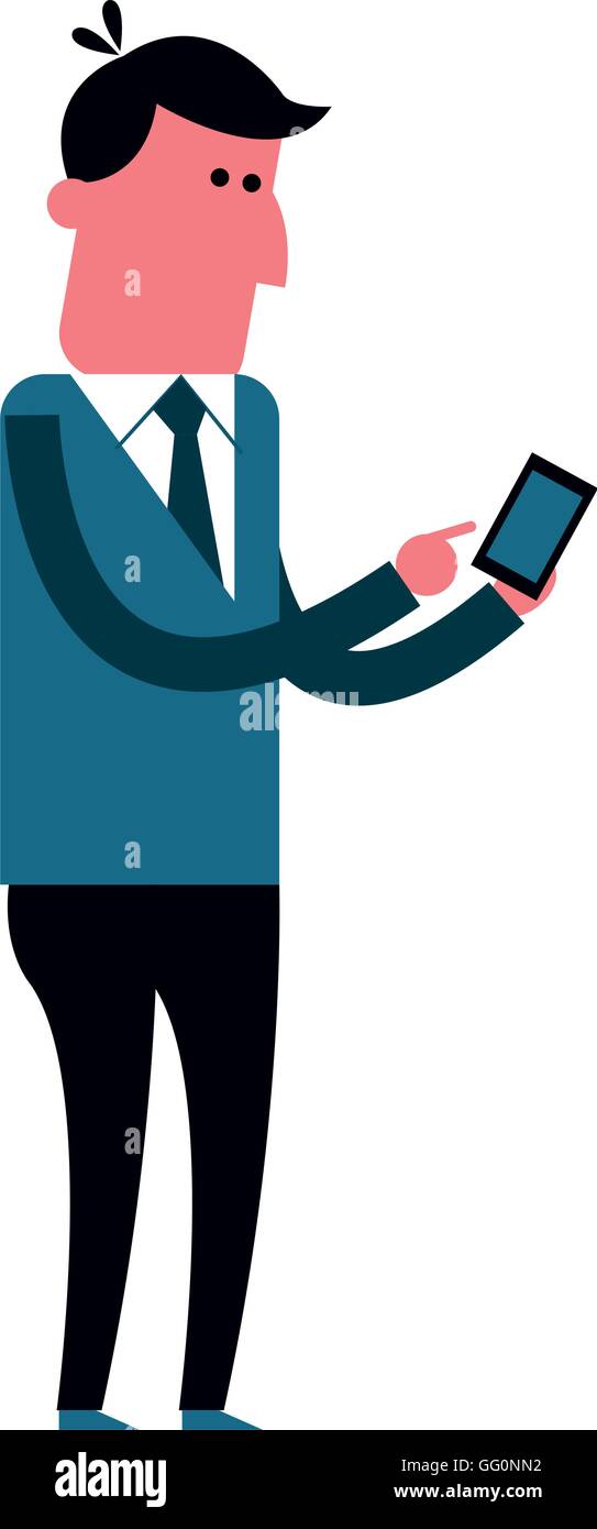 man using cellphone icon Stock Vector Image & Art - Alamy