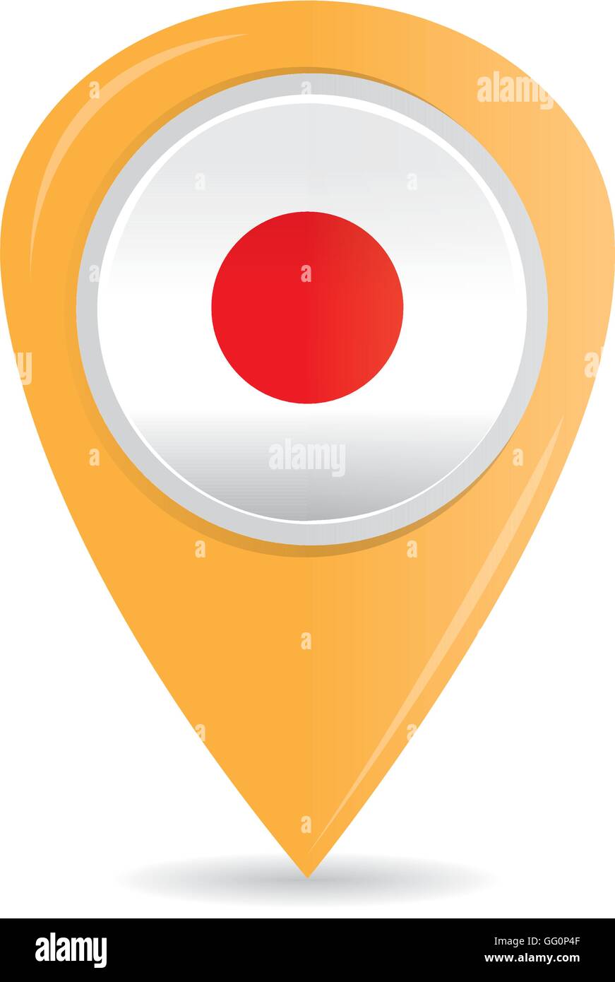 Isolated pin with the japanese flag on a white background Stock Vector ...