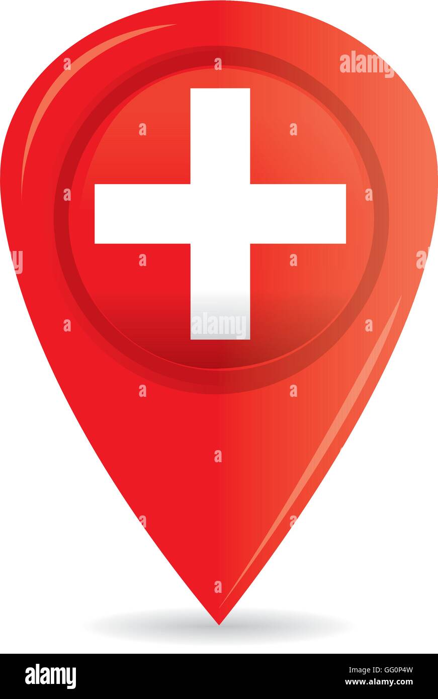 Isolated pin with the flag of switzerland on a white background Stock ...