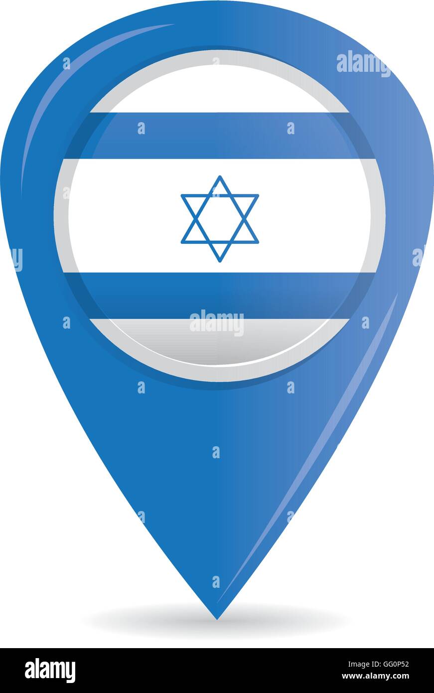 Isolated pin with the flag of israel on a white background Stock Vector ...