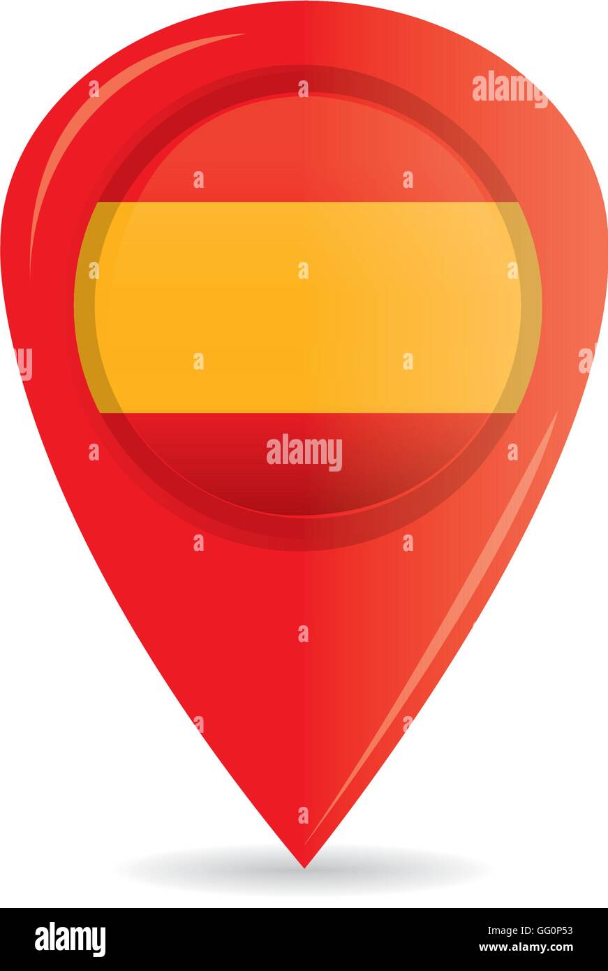 Isolated pin with the flag of spain on a white background Stock Vector ...