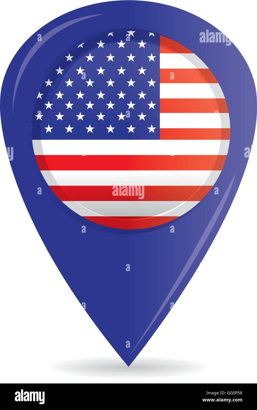 American flag pin badge Stock Vector Images - Alamy