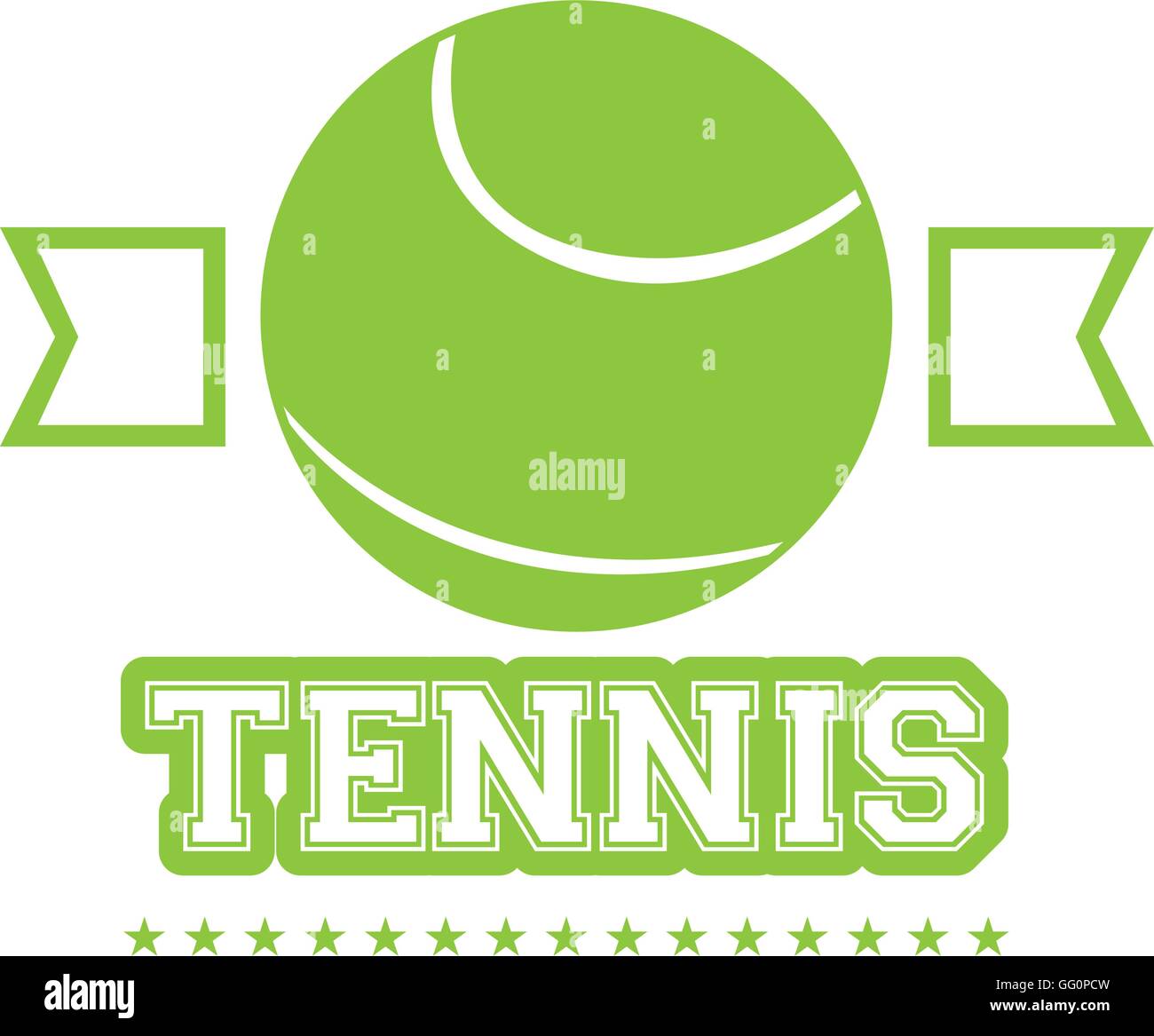 Isolated tennis ball and some text on a white background Stock Vector ...