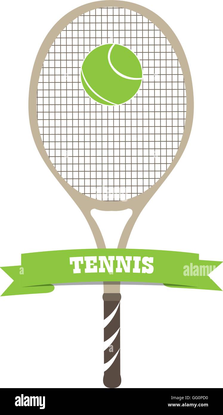 Isolated tennis racket and a tennis ball on a white background Stock ...