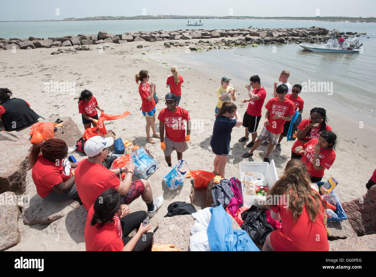 Texas spring break beach hi-res stock photography and images - Alamy