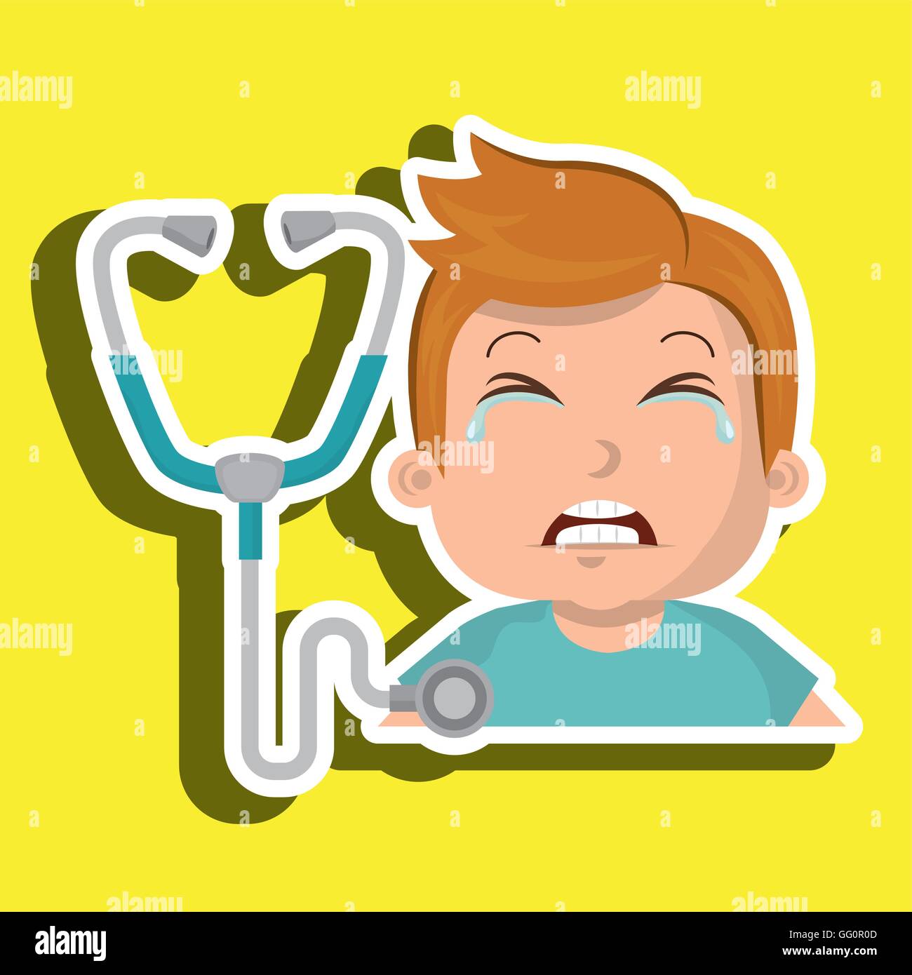 child crying fear medicine Stock Vector Image & Art - Alamy