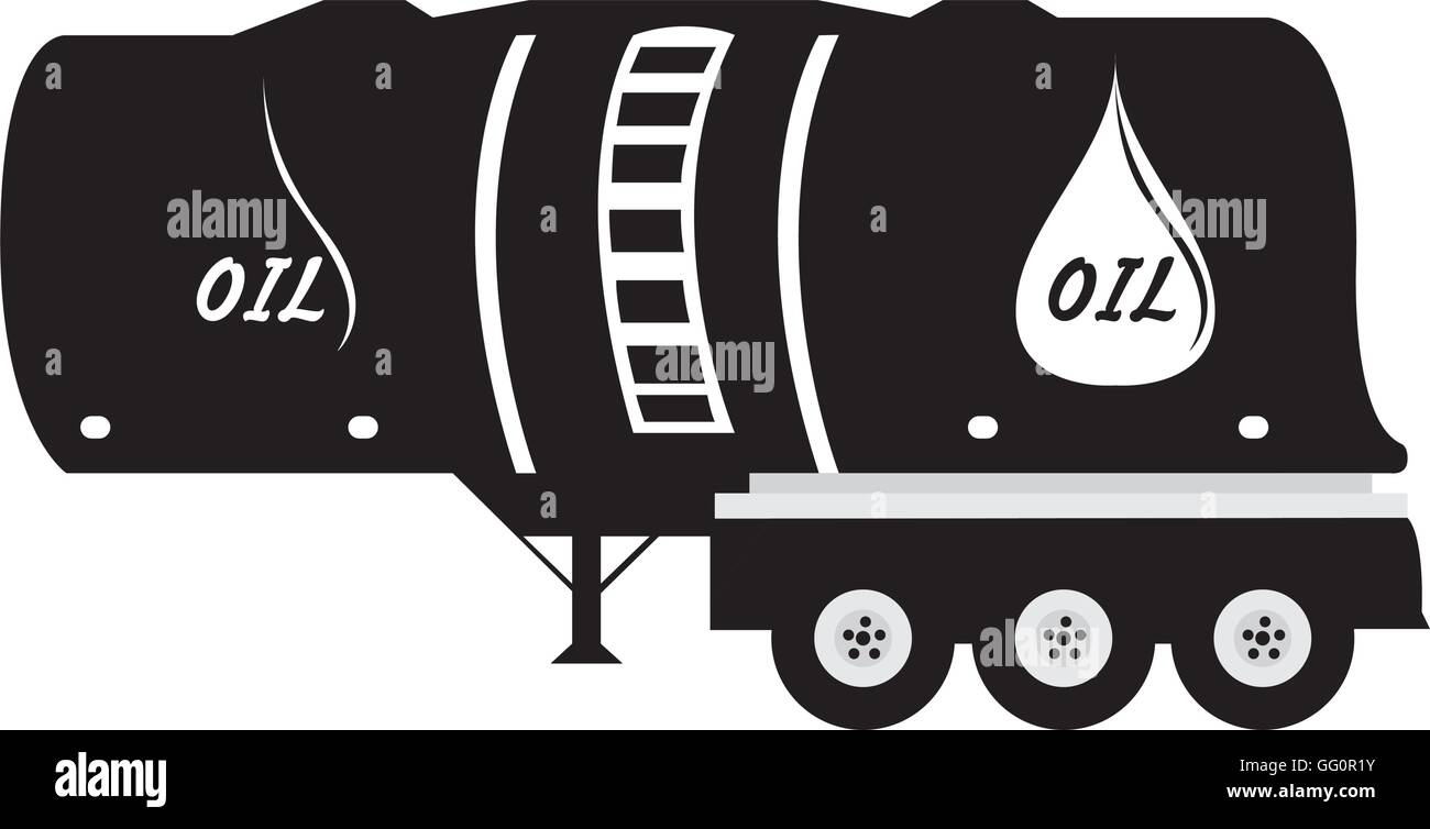 Isolated oil barrel on a transport on a white background Stock Vector ...