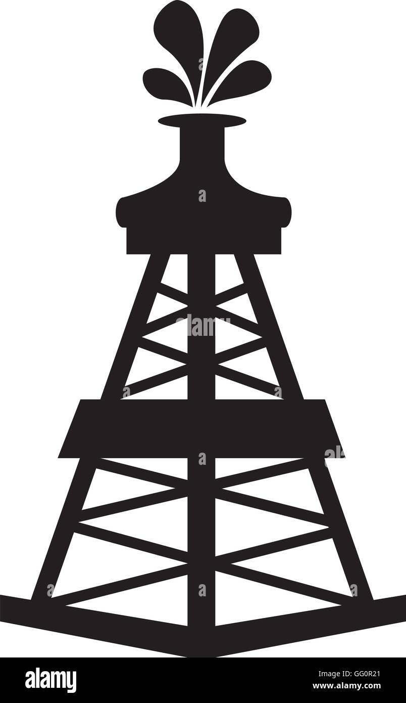 Isolated oil tower on a white background Stock Vector Image & Art - Alamy