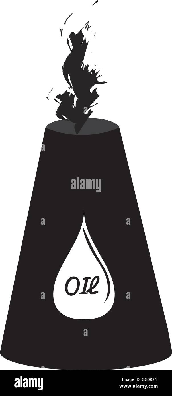 Isolated oil refinery silhouette on a white background Stock Vector ...