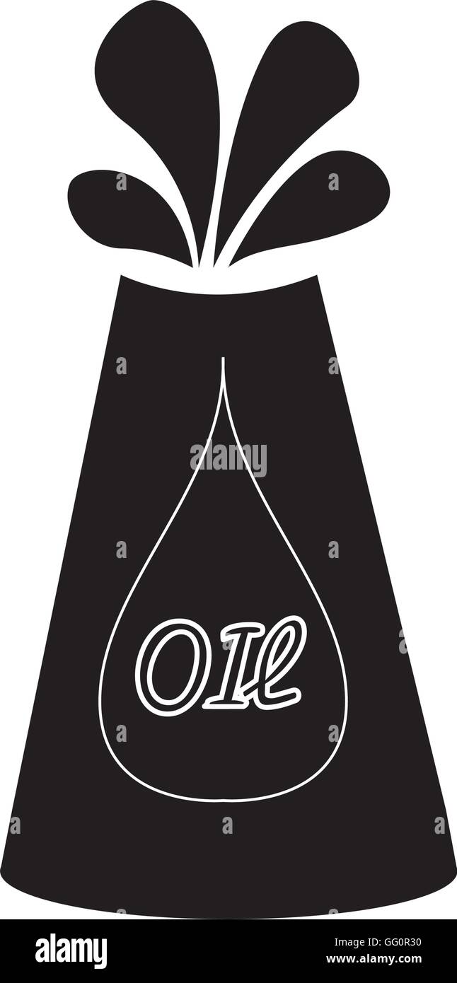 Isolated oil refinery silhouette on a white background Stock Vector ...