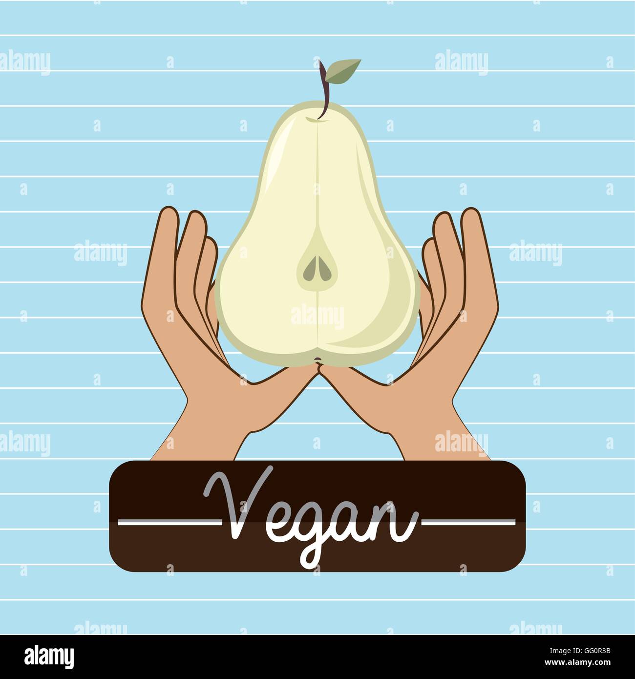 hand food vegan fruit Stock Vector Image & Art - Alamy