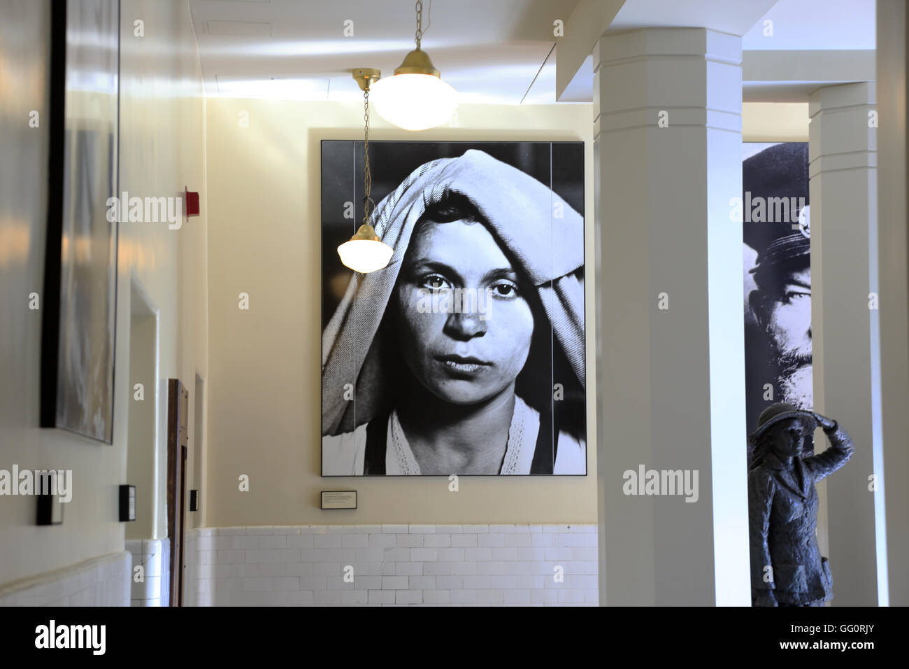 Exhibition of immigration history of USA inside of Ellis Island ...