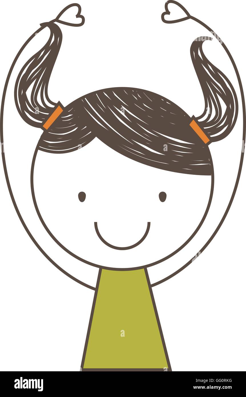 little girl cute icon Stock Vector Image & Art - Alamy