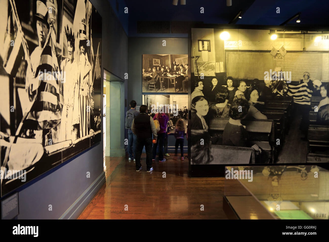 Exhibition of immigration history of USA inside of Ellis Island ...
