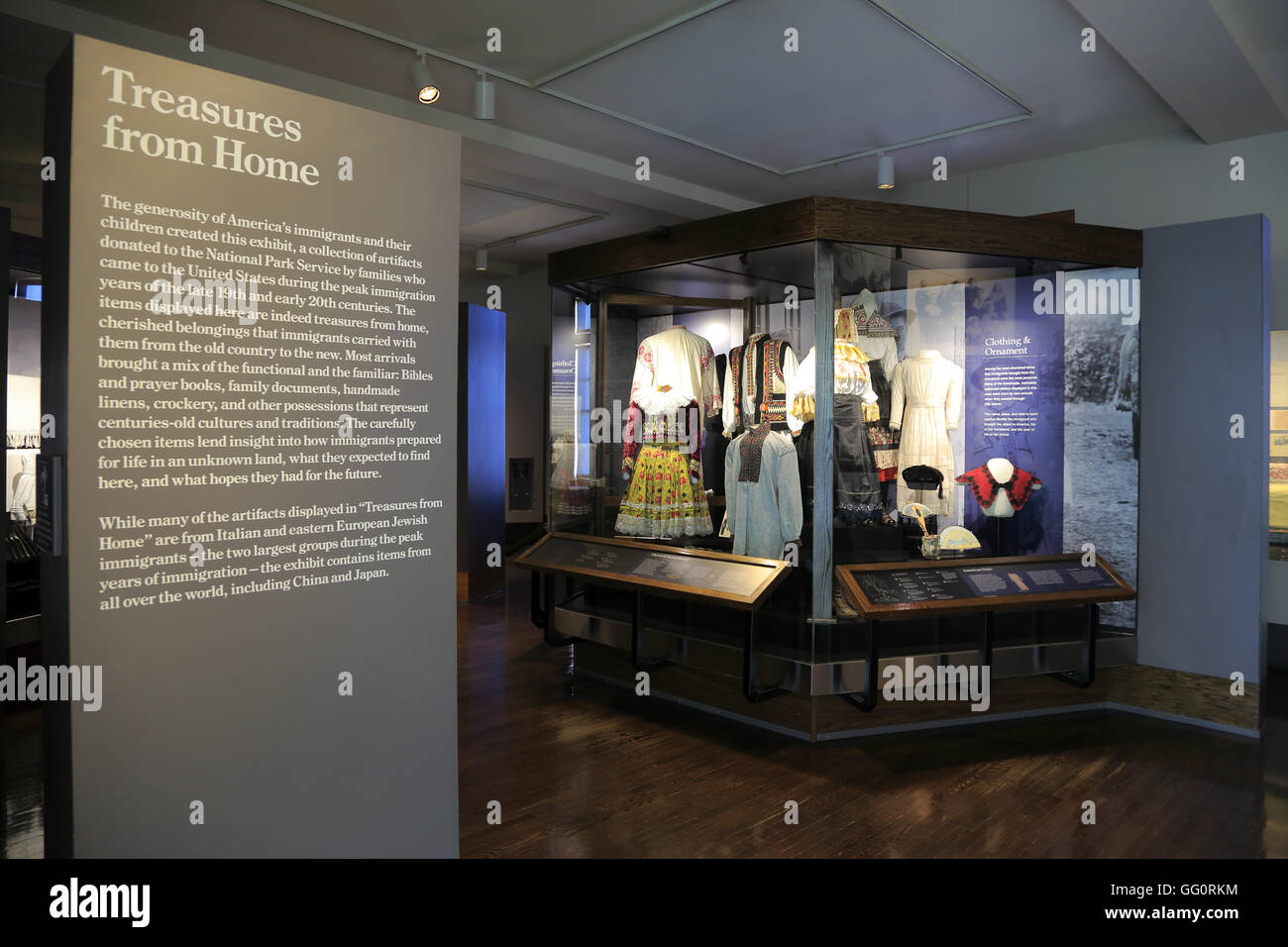 Exhibition of immigration history of USA inside of Ellis Island ...
