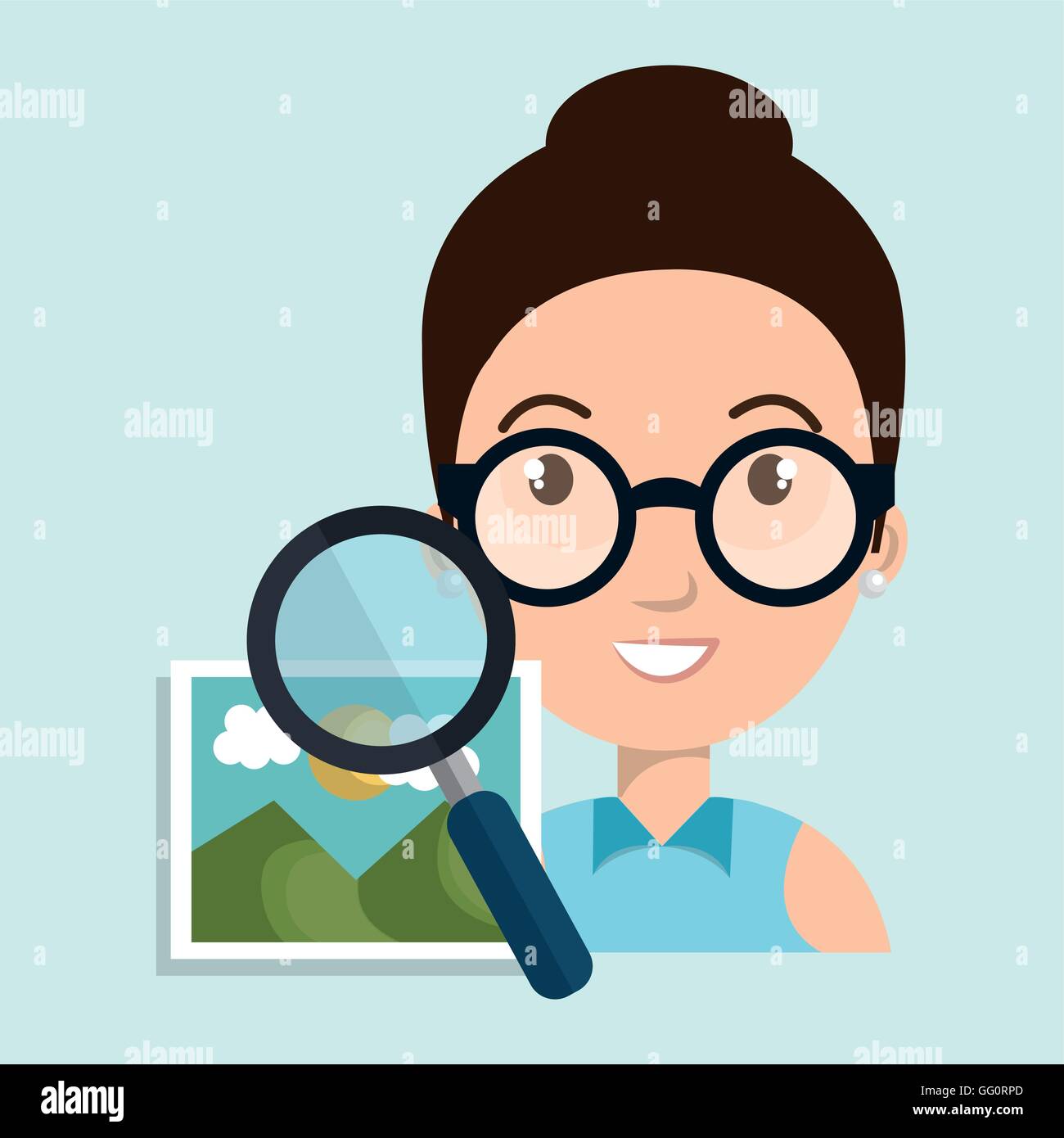 Investigating woman Stock Vector Images - Alamy